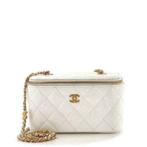 CHANEL | Bags | Chanel Coco De Toi Heart Vanity Case With Chain Quilted ...